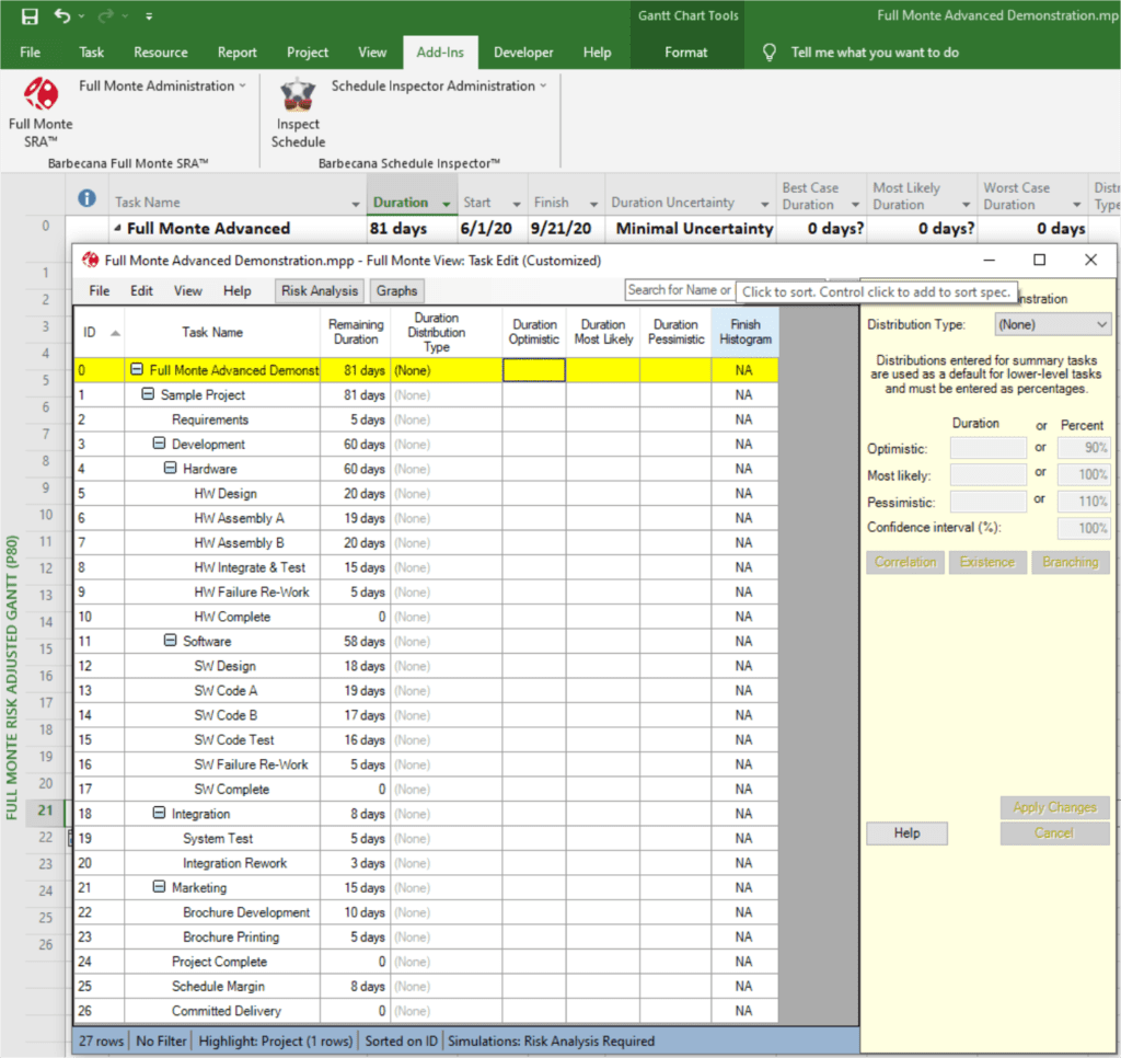 Risk Management With Microsoft Project